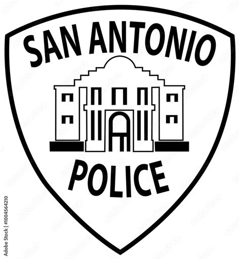 San Antonio Police Patch Vector File Blank Outline Vector Svg Badge
