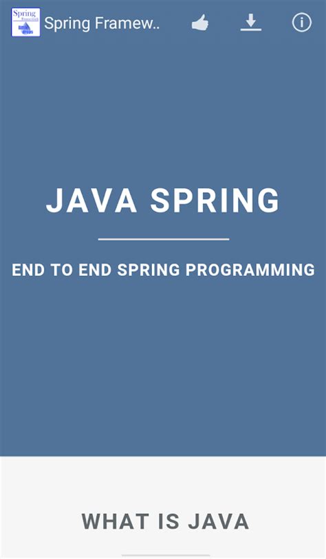 Spring Framework Java Android Apps On Google Play