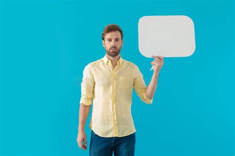 Thinking Man With Speech Bubble Stock Image Image Of Face Open 29374587