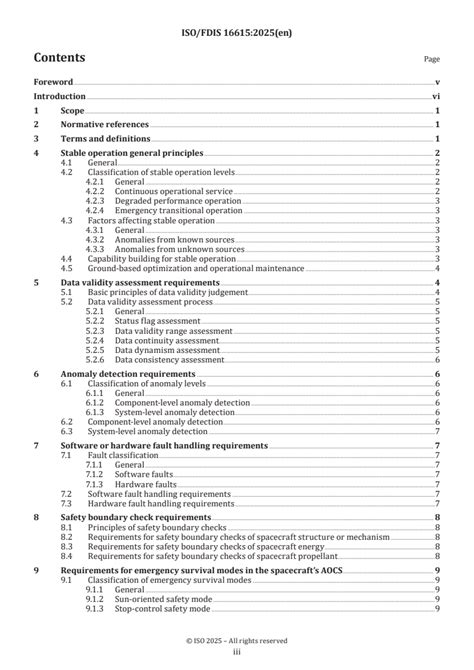 ISO FDIS 16615 Space Systems Stable Operation Requirements For Satellite Attitude And Orbit