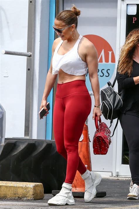 Jennifer Lopez In Red Leggings At The Gym In Miami 11 Gotceleb