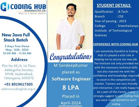 Coding Hub Innovations Pvt Ltd On Linkedin Congratulations On The
