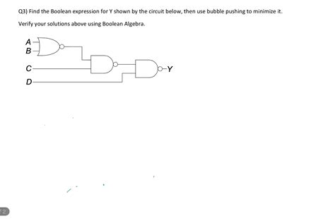 Solved Q3 Find The Boolean Expression For Y Shown By The