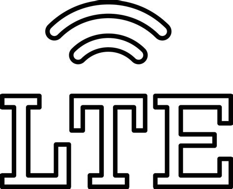 Line Vector Icon Lte Signal Outline Vector Icon On White Background
