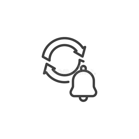New Update Notification Line Icon Stock Vector Illustration Of Outline Vector 271167576