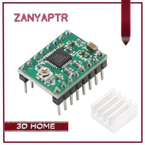 3d Printer Reprap Stepper Driver A4988 Stepper Motor Driver Module With Heatsink Shopee