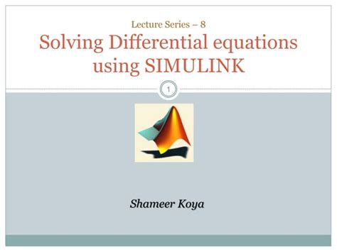 Mat Lab Solving Equations Simulink Pptx