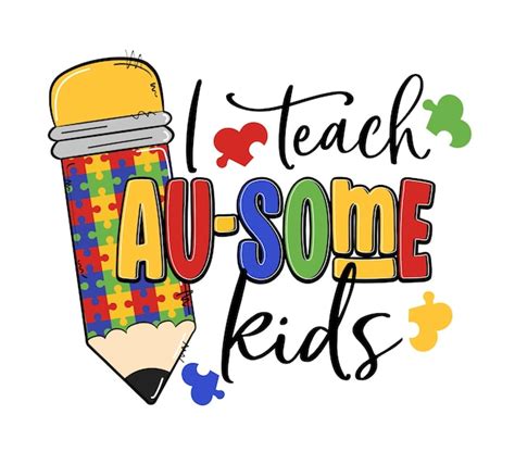 Autism Teacher Quotes Autism Quote T Shirt Design 22016247 Vector Art
