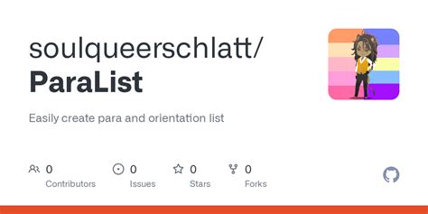 Github Soulqueerschlattparalist Easily Create Para And Orientation List