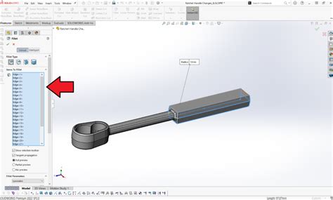 Using The Ghost Edge Selection Pop Up Toolbar In Solidworks