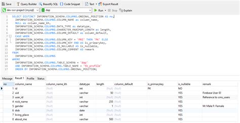 Sql Script To Get Table Structure Info Without Using Tools