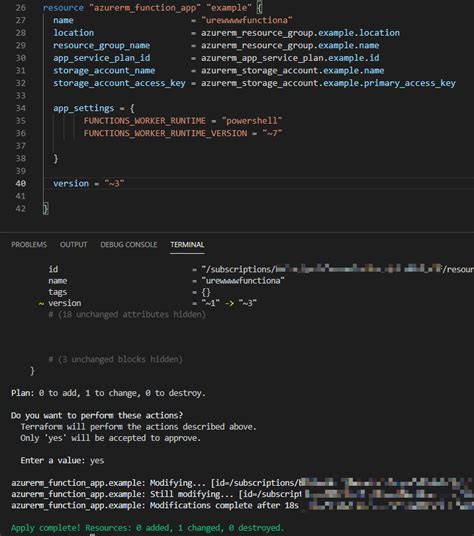 Issue In Deploying Azure Powershell Function App With Terraform Stack
