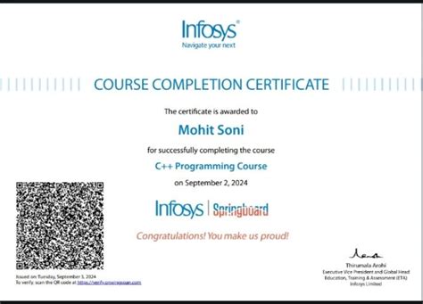 mohit soni on linkedin infosysspringboard coding c oop