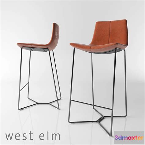 West Elm Bar Stool 3dmaxter