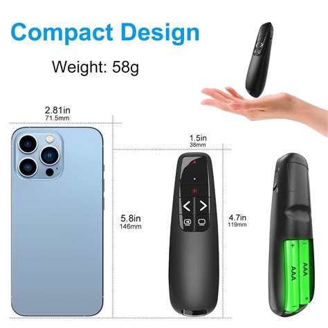 2 Units Wireless Presentation Clicker Powerpoint Presenter Remote Clicker