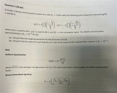 solved consider a binary communication system at a rate