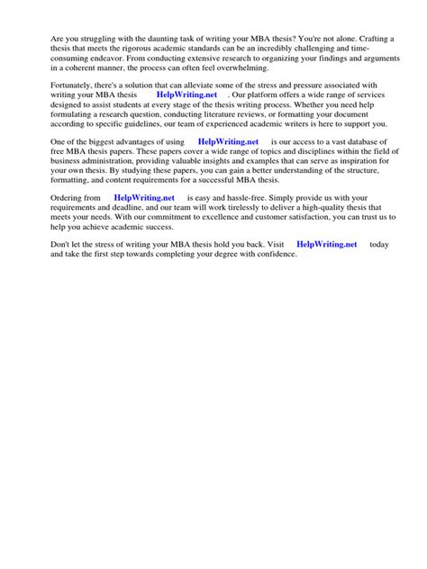 Free Mba Thesis Papers Pdf Thesis Banks