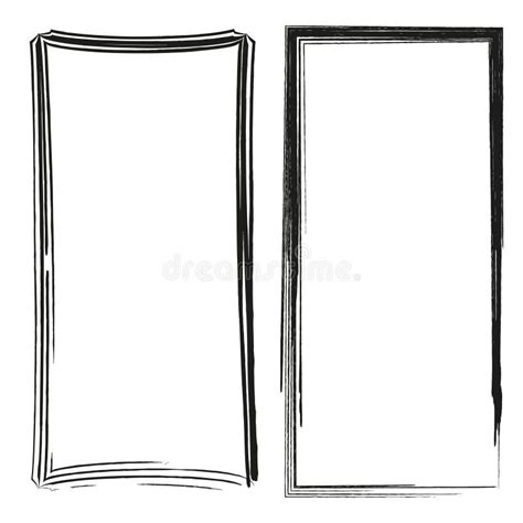 Grungy Rectangular Frame Vector Illustration Eps 10 Stock Vector
