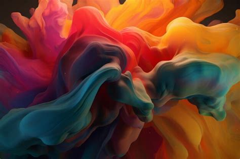 Premium Ai Image A Colorful Abstract Design With A Mix Of Warm And Cool Tones And Hues