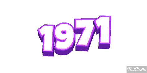 1971 Number Animated  Logo Designs