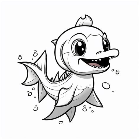 Premium Ai Image Mosasaurus Cute Love Cute Flat Coloring Book Kawaii