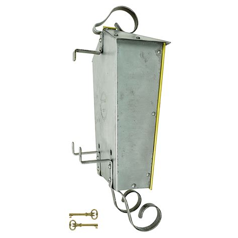 Arts And Crafts Antique Brass Steel Wall Mount Mail Box Letter Drop