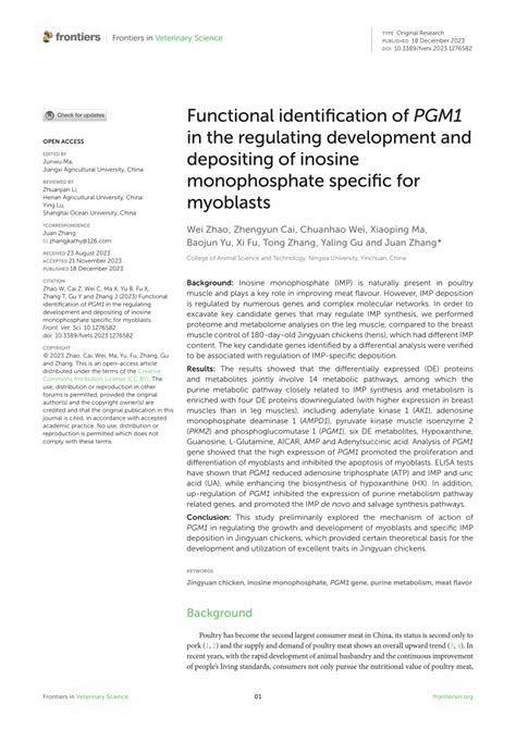 Pdf Functional Identification Of Pgm1 In The Regulating Development