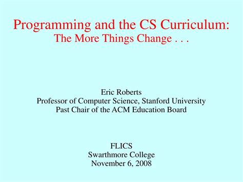 PPT Programming And The CS Curriculum PowerPoint Presentation Free Download ID 1712857