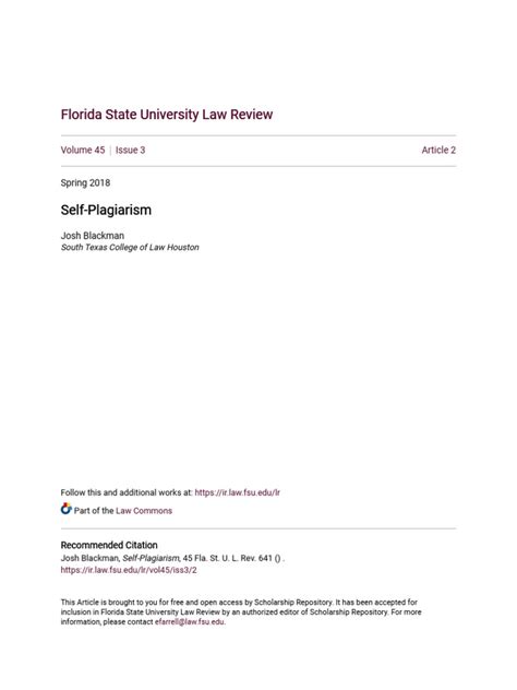 Self Plagiarism Pdf Plagiarism Precedent