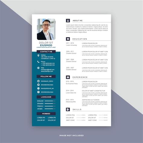 Premium Vector Professional Curriculum Vitae Template