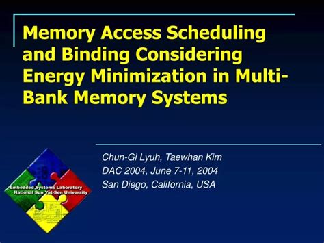 ppt memory access scheduling and binding considering energy