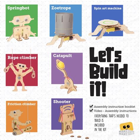 Stem Diy Kits Collection Of 7 Fun Projects Make Many Robots