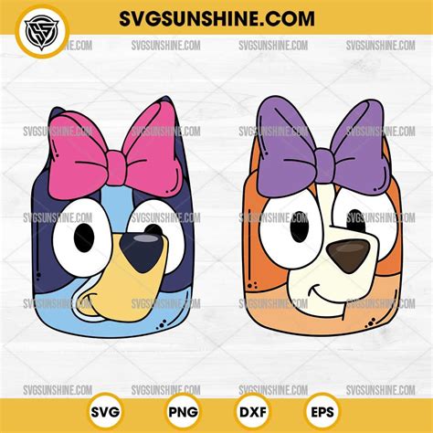399bluey Bingo Minnie Mouse Bow Svg Bluey Bingo Face Svg Bundle