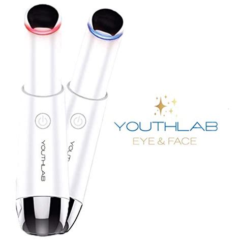 Youthlab Eye And Face Massager Tool Wand Pen Heated 107 7°f Sonic Vibration Led Light Therapy