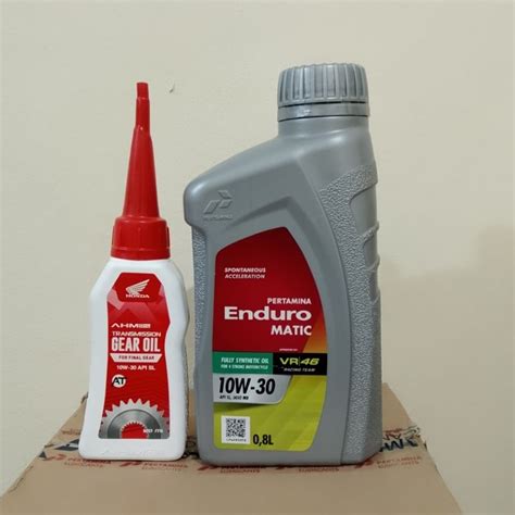 Jual Oli Mesin Enduro Matic 0 8 Dan Ahm Gear 120 Ml Oli Motor Metik Honda Beat Lama Fi Vario