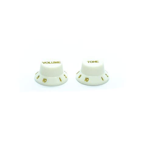 Top Hat Pot Knobs Strat Style Various Colours White Gold Reverb Uk
