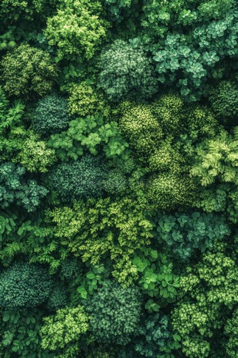 Natural Patterns Of Greenery Overlaid With A Clean Geometric Grid