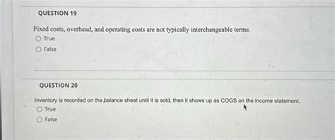 Solved Fixed Costs Overhead And Operating Costs Are Not Chegg Com