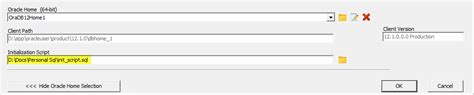 Oracle Initialization Script Keeptool