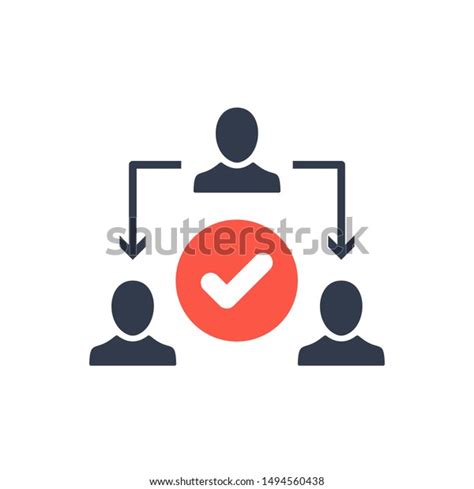 Assignment Delegate Delegating Distribution Icon Check Stock Vector Royalty Free 1494560438