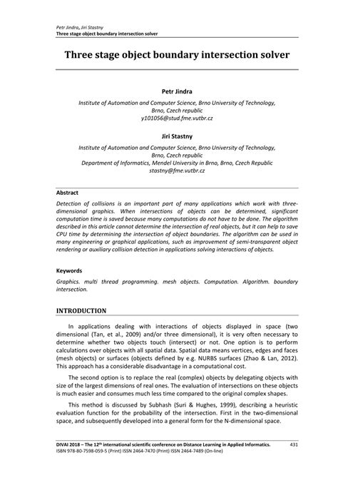 pdf three stage object boundary intersection solver