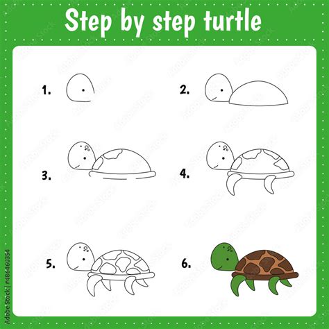 How To Draw A Cute Turtle Step By Step