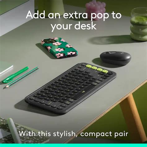 Logitech Pop Icon Combo Compact Tkl Wireless Bluetooth Keyboard And Mouse Bundle With