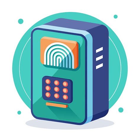 Illustration Of A Smart Lockbox With Biometric Access Premium Ai