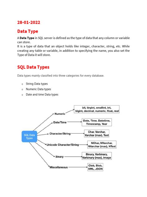 Day 52801 2022 Data Types In Sql Pdf Data Type Integer