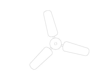 3 Blade Ceiling Fan Cad Block Free Dwg