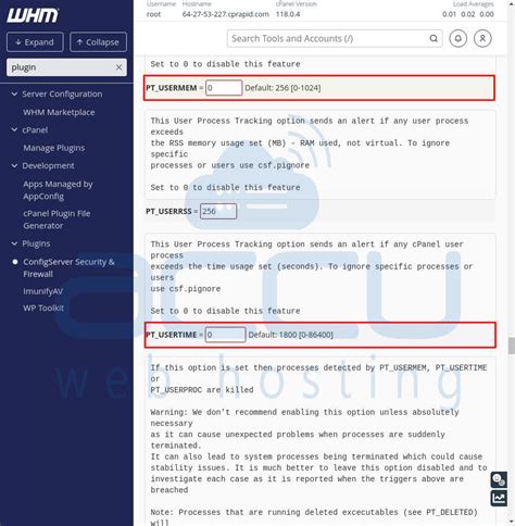 How To Disable The Lfd Excessive Resource Usage Alert In Whmcpanel