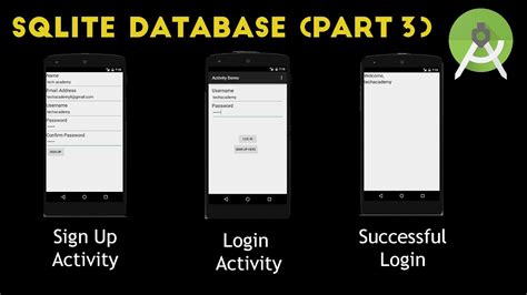 Login And Signup Sqlite Database Part 3 Testing Youtube