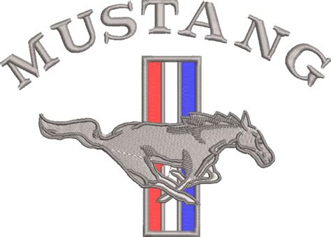 Ford Mustang With Text Embroidery Design File Instant Download