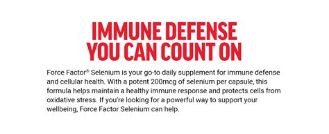 Force Factor Selenium Immune Support Supplement Selenium